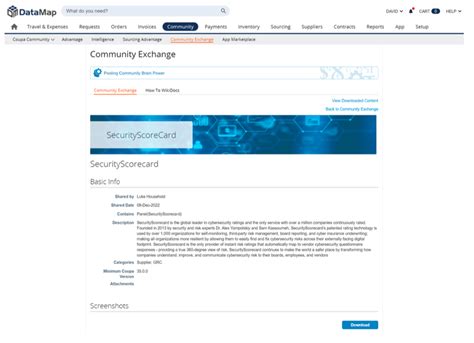 Securityscorecard Cybersecurity Risk Insights App For Coupa Help Center