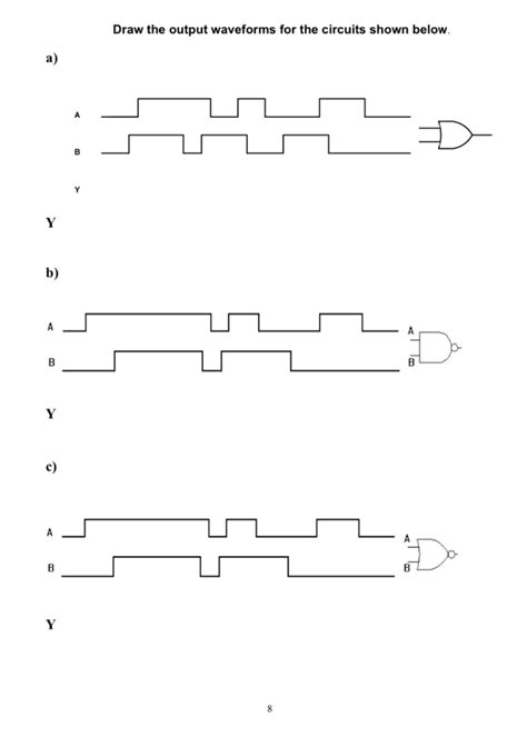 Solved Draw The Output Waveforms For The Circuits Shown Chegg Com