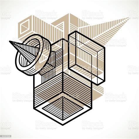 3d 추상 등각형 구조 벡터 다각형 형상 0명에 대한 스톡 벡터 아트 및 기타 이미지 0명 2차 도형 3차원 형태 Istock