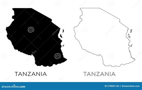 Cartina Della Tanzania Illustrazione Vettoriale Illustrazione Di