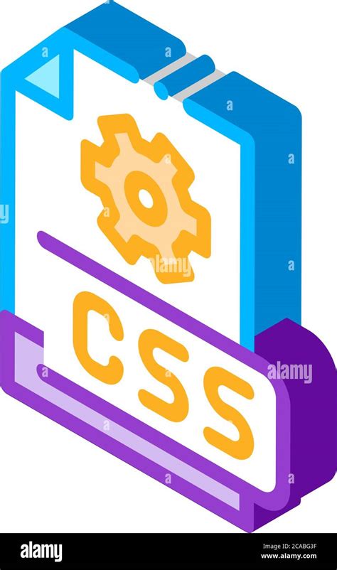 Front End Css Code Isometric Icon Vector Illustration Stock Vector Image Art Alamy