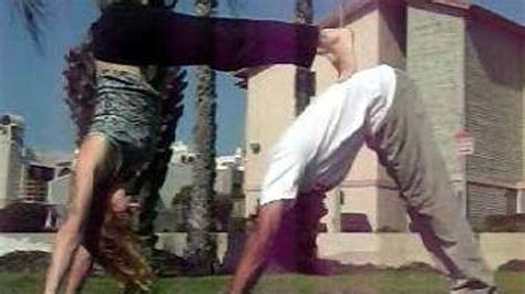 Woman And Man Partner Stretching Action Attraction W Liz Lightspeed