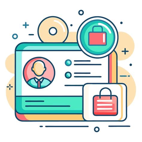 A Digital Illustration Of A User Profile Card With Icons For Business