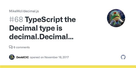 Typescript The Decimal Type Is Decimaldecimal Instead Of Decimal