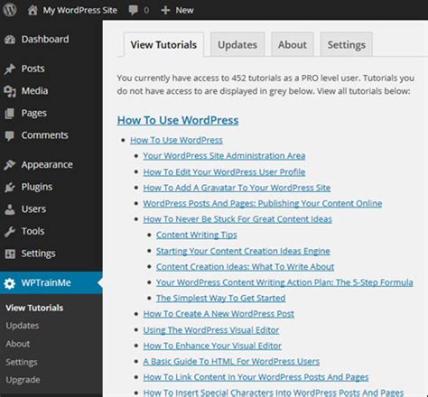 wptrainme wordpress step by step tutorials plugin review complete wp