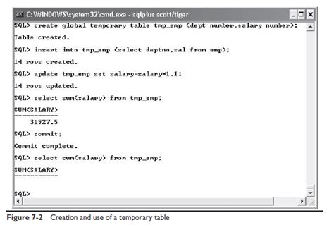 Создание и использование временных таблиц
