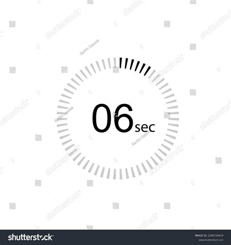 6 seconds timer icon 6 sec stock vector royalty free 2286729419 shutterstock