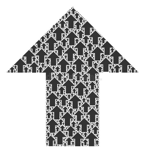 arrow up recursion collage of itself icons stock vector illustration