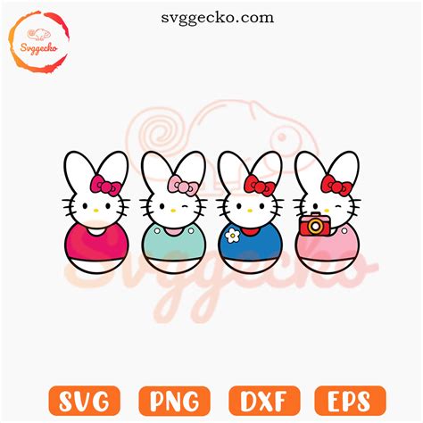 Hello Kitty Peeps Svg Hello Kitty Easter Day Svg Bunny Candy Svg Png