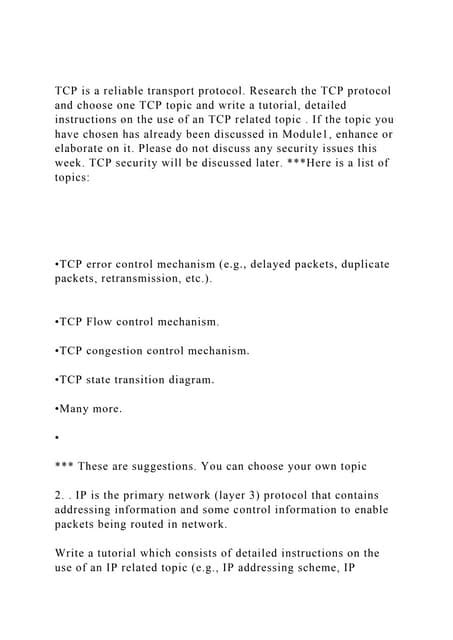 Tcp Is A Reliable Transport Protocol Research The Tcp Protocol Andocx