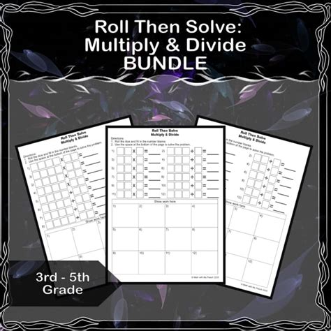 Roll Then Solve Multiply And Divide Numbers Dice Activity Bundle Grades