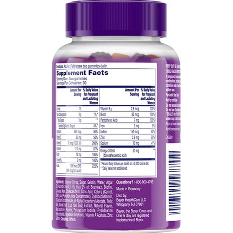 One A Day Womens Prenatal Gummies 60 Count Viva Organics Vitavault