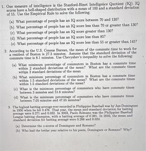 Solved I Got This Worksheet In My Statistics Class And I Do Chegg Com