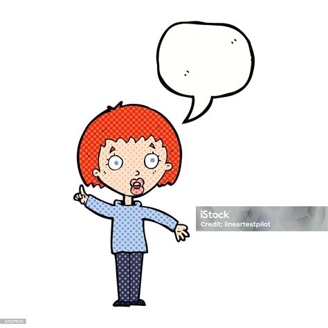 말풍선이 있는 여자 설명하기 자신의 침봉 말풍선을 그리기에 대한 스톡 벡터 아트 및 기타 이미지 그리기 낙서 드로잉 대화 풍선 문자 기호 Istock