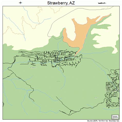 Strawberry Arizona Street Map 0470040