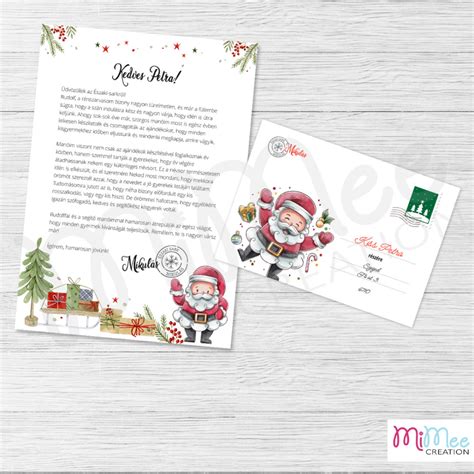 Névre Szóló Mikulás Levél Integető Mikulásos Mimee Creat