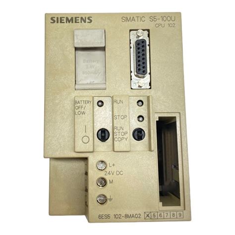 Simatic S5 Cpu 102 Central Processing 6es5102 8ma02 Siemens Th