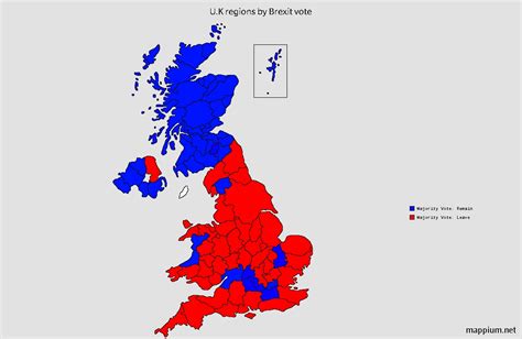 Map Of Uk Regions By Brexit Vote Rmapporn