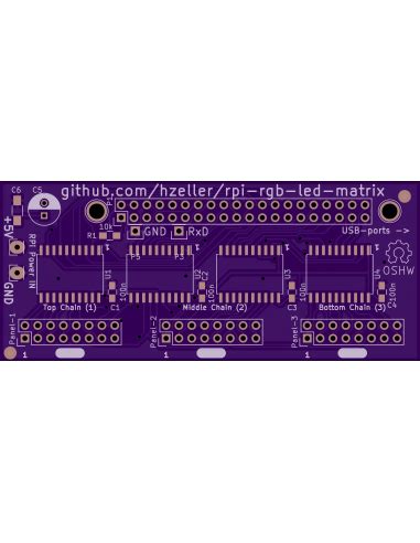 Rgb Led Matrix Panel Drive Board For Raspberry Pi Pcb