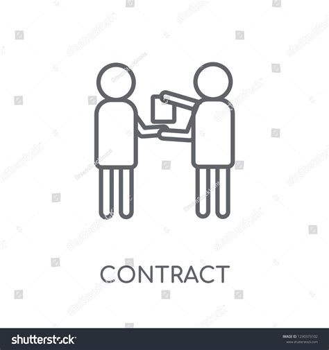 Contract Linear Icon Modern Outline Contract Stock Vector Royalty Free