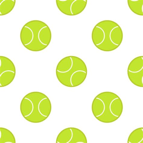 Premium Vector Tennis Ball Seamless Pattern Background