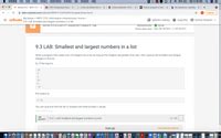 Answered LAB Smallest And Largest Numbers In A List Write A Program That Reads A List Of