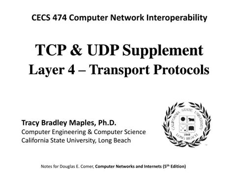 PPT TCP UDP Supplement Layer Transport Protocols PowerPoint Presentation ID
