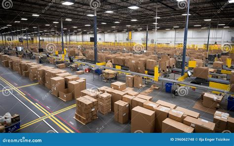 Efficient Conveyor System Smoothly Transporting Cardboard Packages In