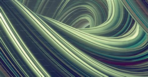 Green Abstract Twisted Shape Computer Generated Geometric Illustration 3d Rendering Photo
