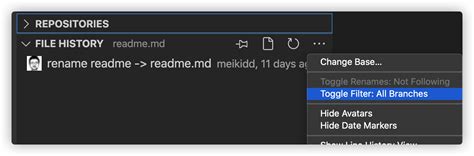 File History Missing Commits From Other Branches · Issue 1402 · Gitkrakenvscode Gitlens · Github