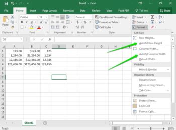 Changing Width Of Columns And Rows Computer Applications For Managers