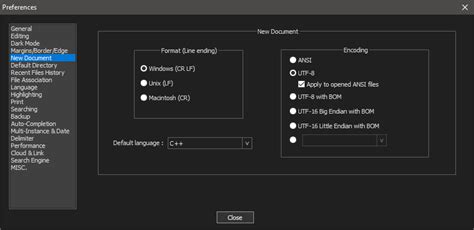 New Document Language Setting Does Not Apply Anymore · Issue 13066 · Notepad Plus Plus
