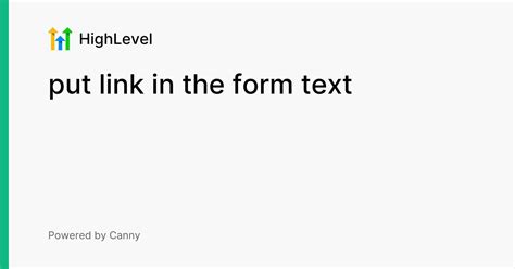 put link in the form text voters highlevel