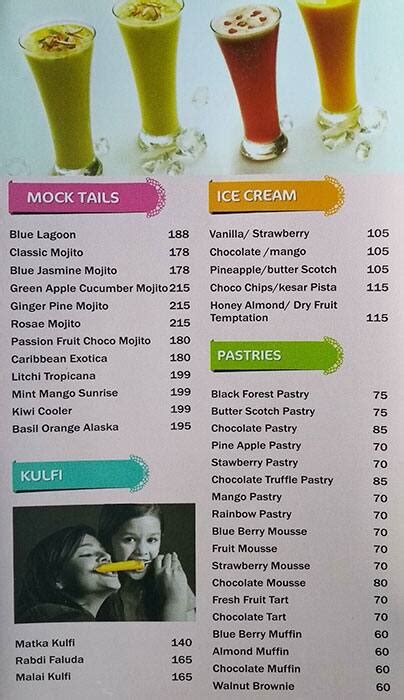 Menu At Bikanervala Hyderabad Unit No 3