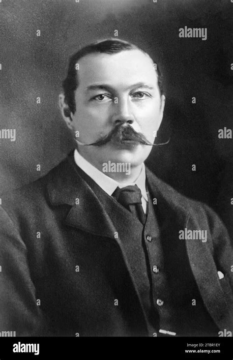 Photograph Shows Writer Sir Arthur Conan Doyle Circa 1900 Bain News Service Publisher Stock
