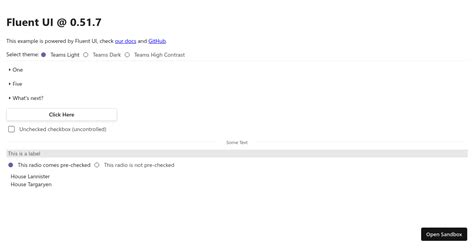 Microsoft Fluentui Codesandbox React Northstar Template Codesandbox