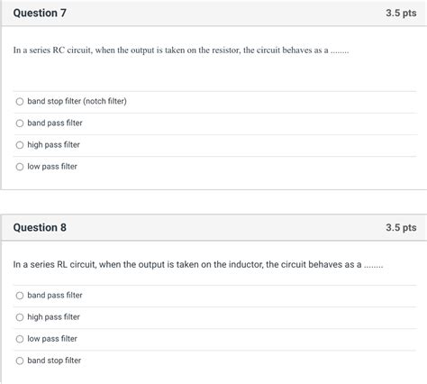 solved question 6 in a series rc circuit when the output is