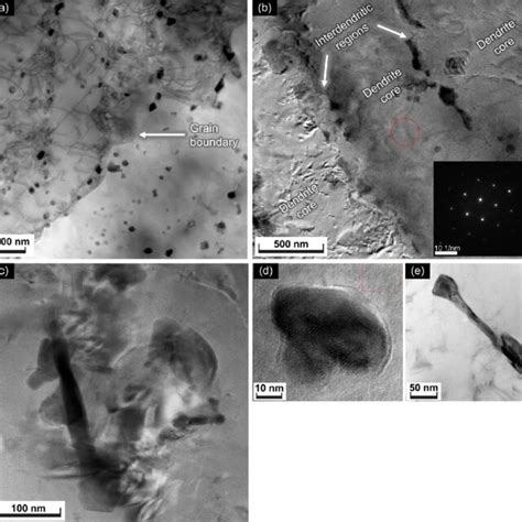 A Tem Bright Field Bf Micrograph Of A Grain Boundary Region In Download Scientific Diagram