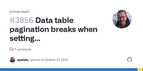 data table pagination breaks when setting defaultpageindex · issue