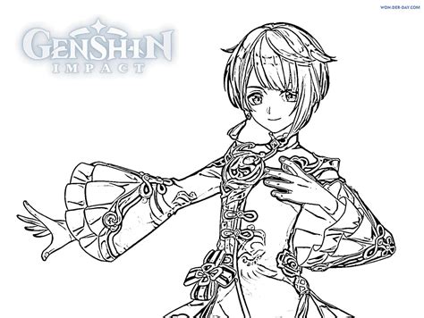 Genshin Impact Coloring Pages To Print Free Printable Coloring Pages