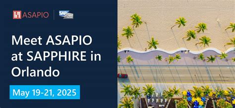 Connect With Asapio At Sap Sapphire 2025 May 19 21 Asapio
