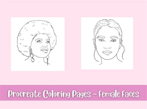 Women Procreate Coloring Pages Procreate Coloring Page Procreate