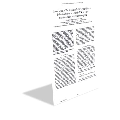Application Of The Tswe Algorithm To Echo Reduction Of Spherical Near Field Measurements With