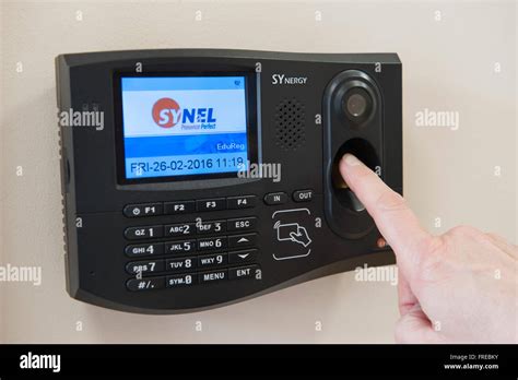 Biometric Identification Fingerprint Recognition Security Access Control In Use Stock Photo Alamy