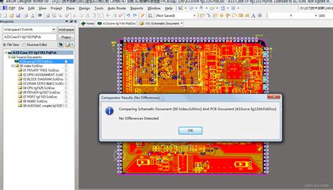 基于全志a33（ Cortex A7 四核 ）设计的核心板硬件（原理图pcb）工程 文件，ad09设计的工程文件全志a33核心板原理图
