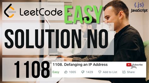 Leetcode Solution 1108 Defanging An Ip Address Leetcode For