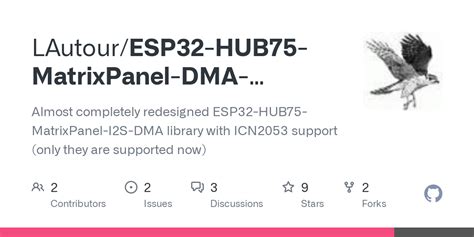 lautour esp32 hub75 matrixpanel dma icn2053 · discussions · github