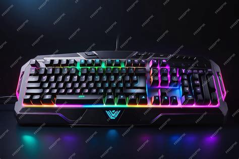 Premium Photo Gaming Keyboards With Rgb Light White And Black Gaming