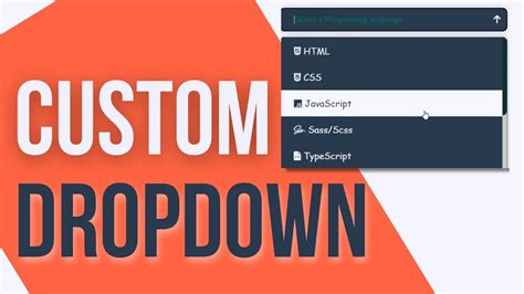 Build A Custom Dropdown Menu With Html Css And Javascript