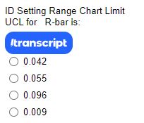 Solved ID Setting Range Chart LimitUCL For R Bar Is Chegg Com